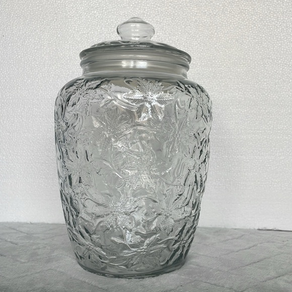 Princess House | Kitchen | Vintage Fantasia Pattern Clear Glass Jar ...